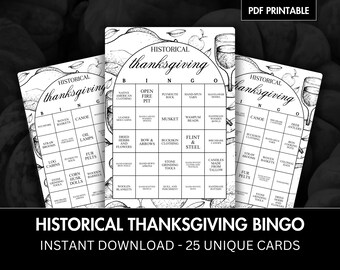 Printable Thanksgiving Bingo Cards, Printable Fall Game, Fall Classroom ...