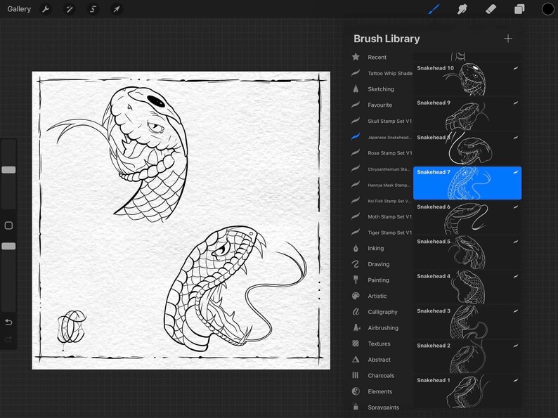 Snakehead Stencil's / Brush Set- 12 Pack - Etsy