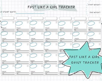 Fast Like A Girl by Chart, Fasting Chart for Women 28day Cycle, Fasting ...