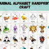Animal Alphabet Handprint Craft, Preschool Handprint Craft, Preschool ...