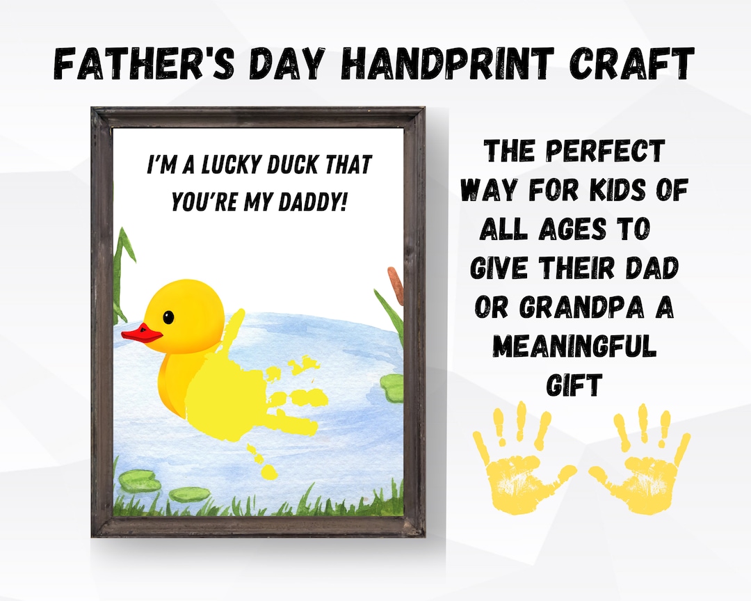 Father's Day Handprint Craft, DIY Gift for Dad From Kids, Keepsake for ...