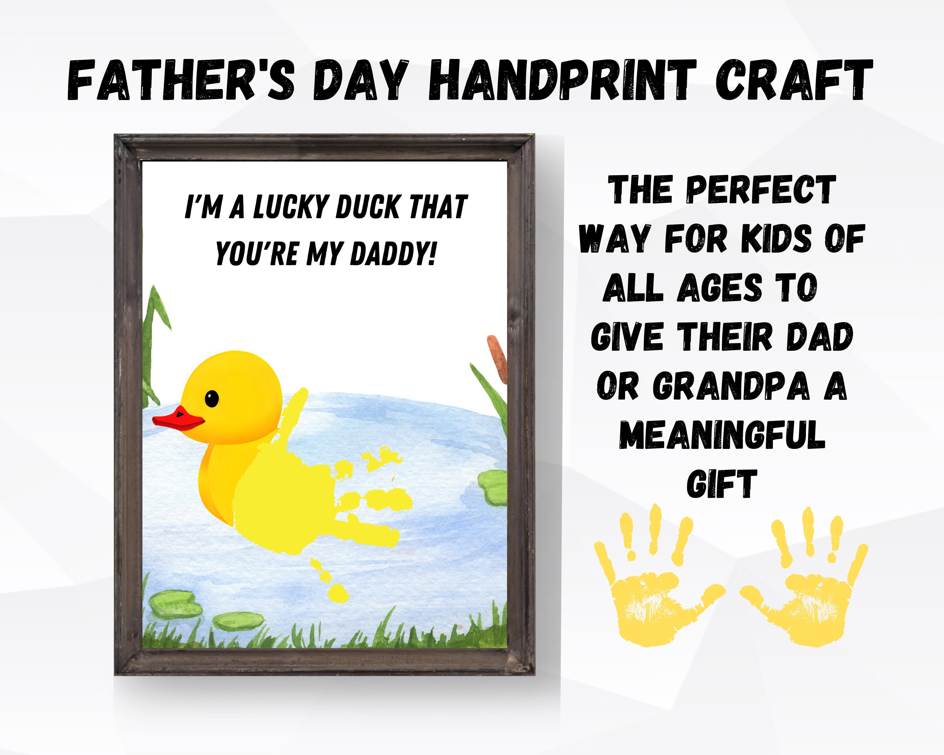 Father's Day Handprint Craft DIY Gift for Dad From Kids - Etsy