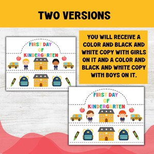 First Day of Kindergarten Crown Craft Activity Printable, Paper ...