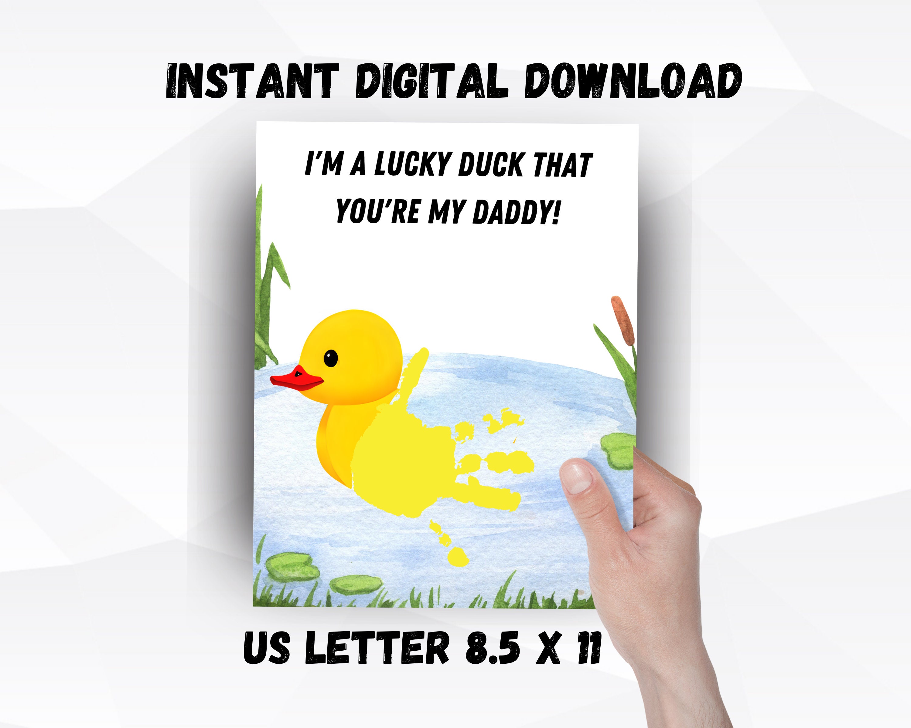 Father's Day Handprint Craft, DIY Gift for Dad From Kids, Keepsake for ...