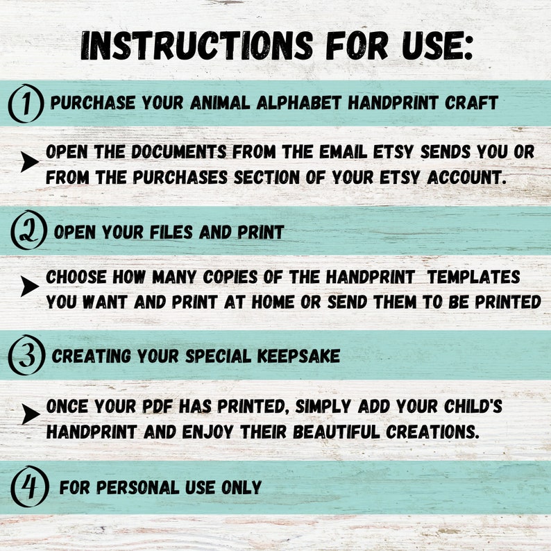 Animal Alphabet Handprint Craft, Preschool Handprint Craft, Preschool ...