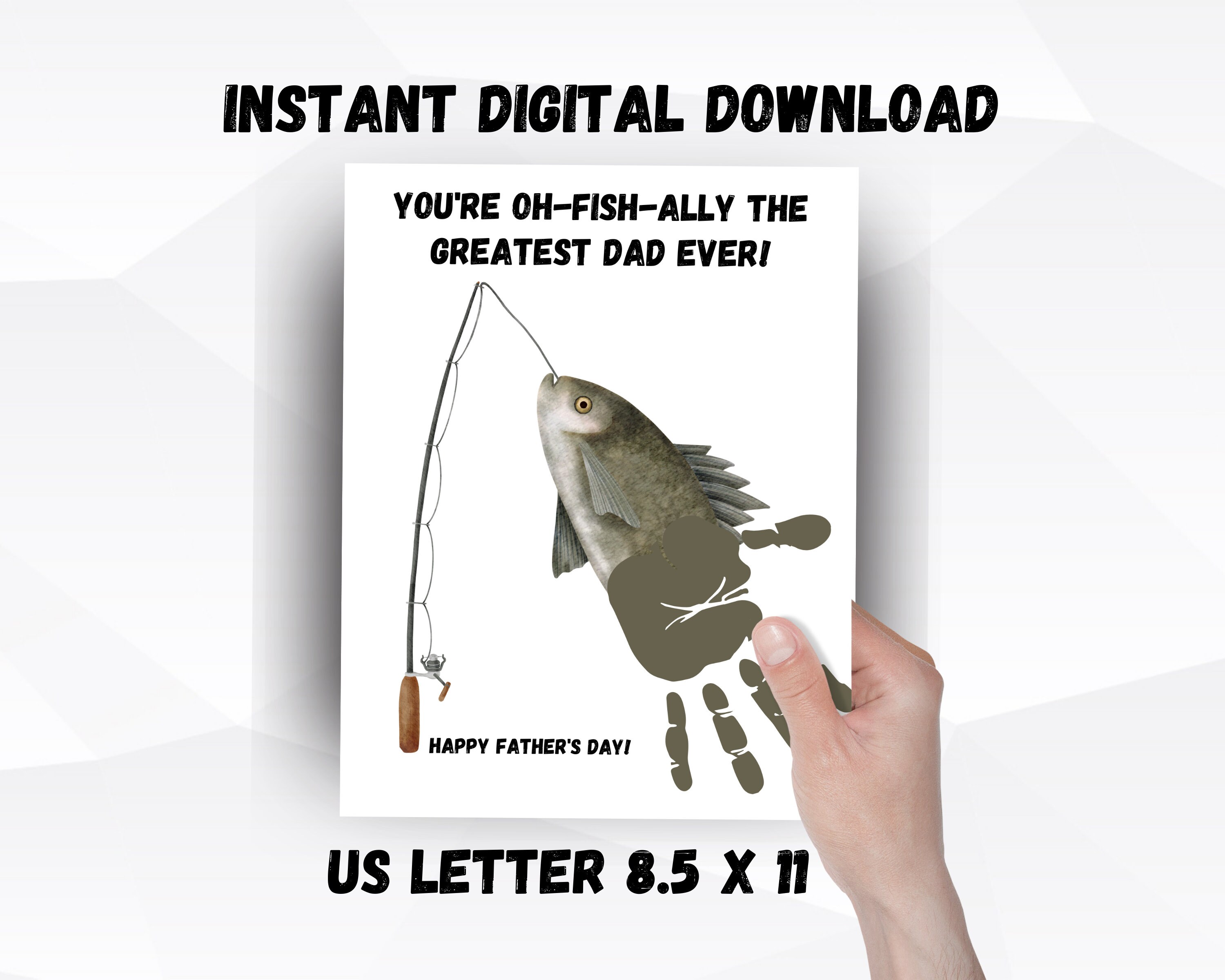 Father's Day Handprint Craft, DIY Keepsake for Dad From Kids, Gift for ...