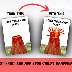 Father's Day Handprint Craft, DIY Gift for Dad From Kids, Keepsake for ...