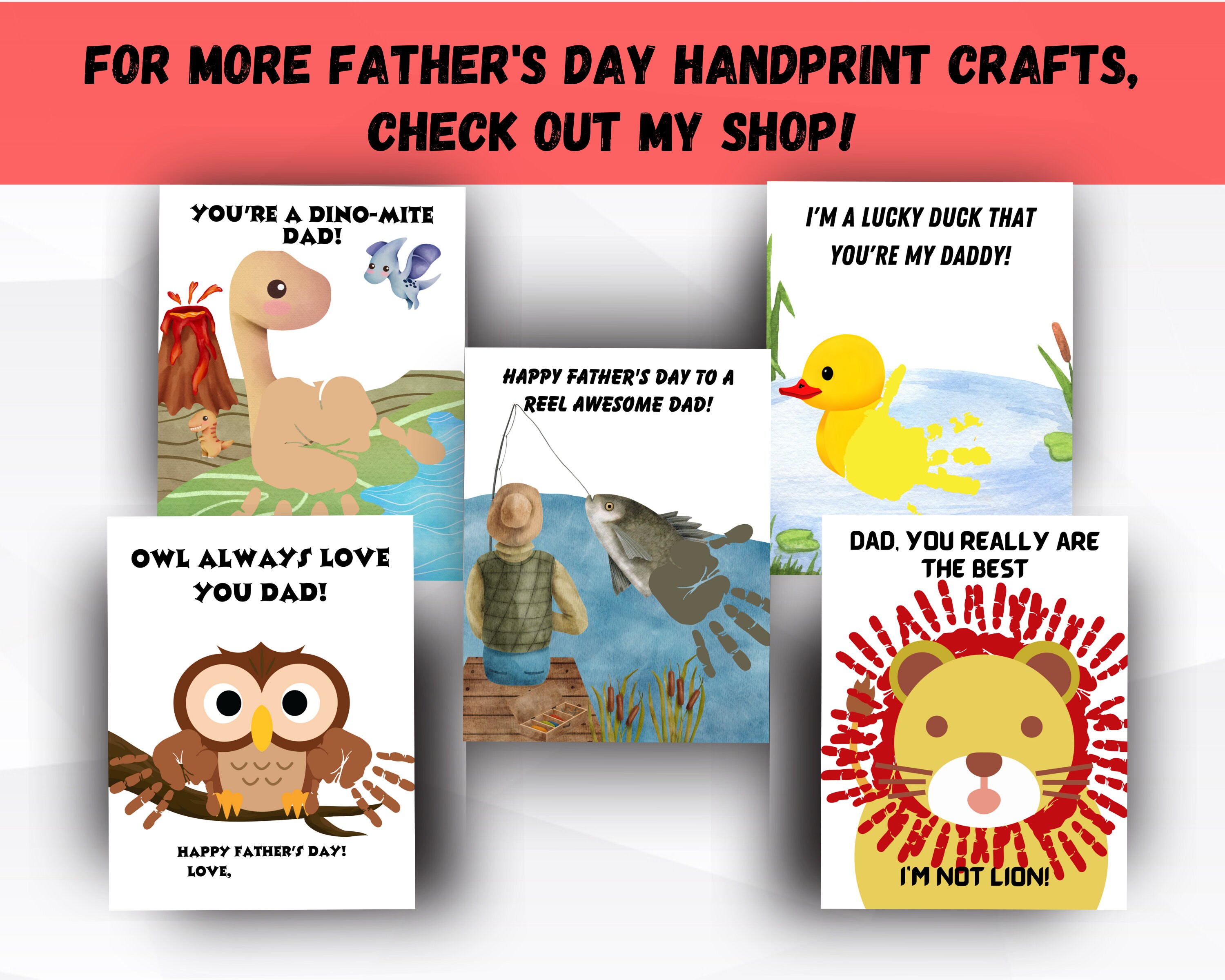 Father's Day Handprint Craft, DIY Gift for Dad From Kids, Keepsake for ...