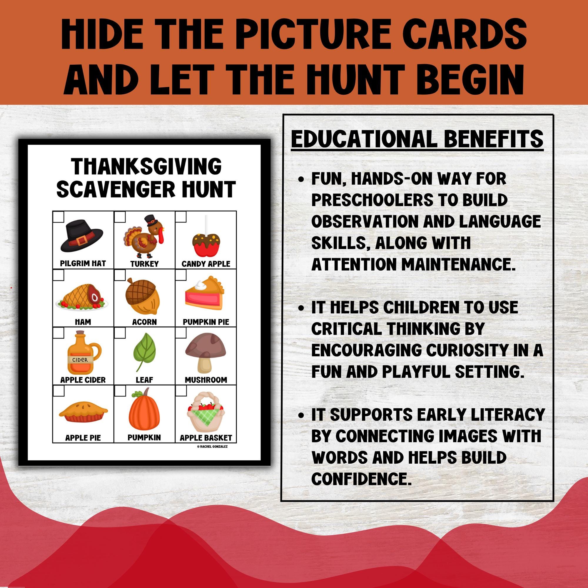 Thanksgiving Indoor Scavenger Hunt, Photo Scavenger Hunt, Printable ...