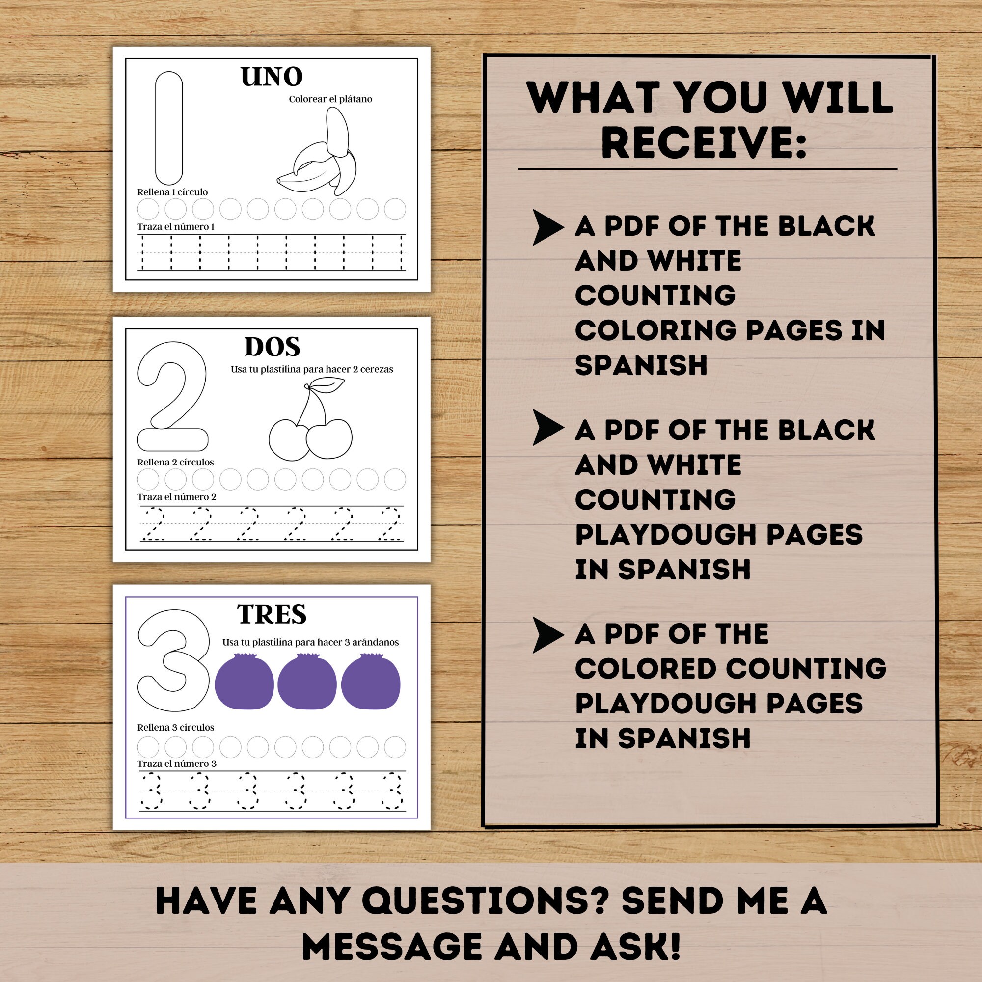 Number Playdough Mats, Spanish Learning, Fine Motor Skills, Number ...