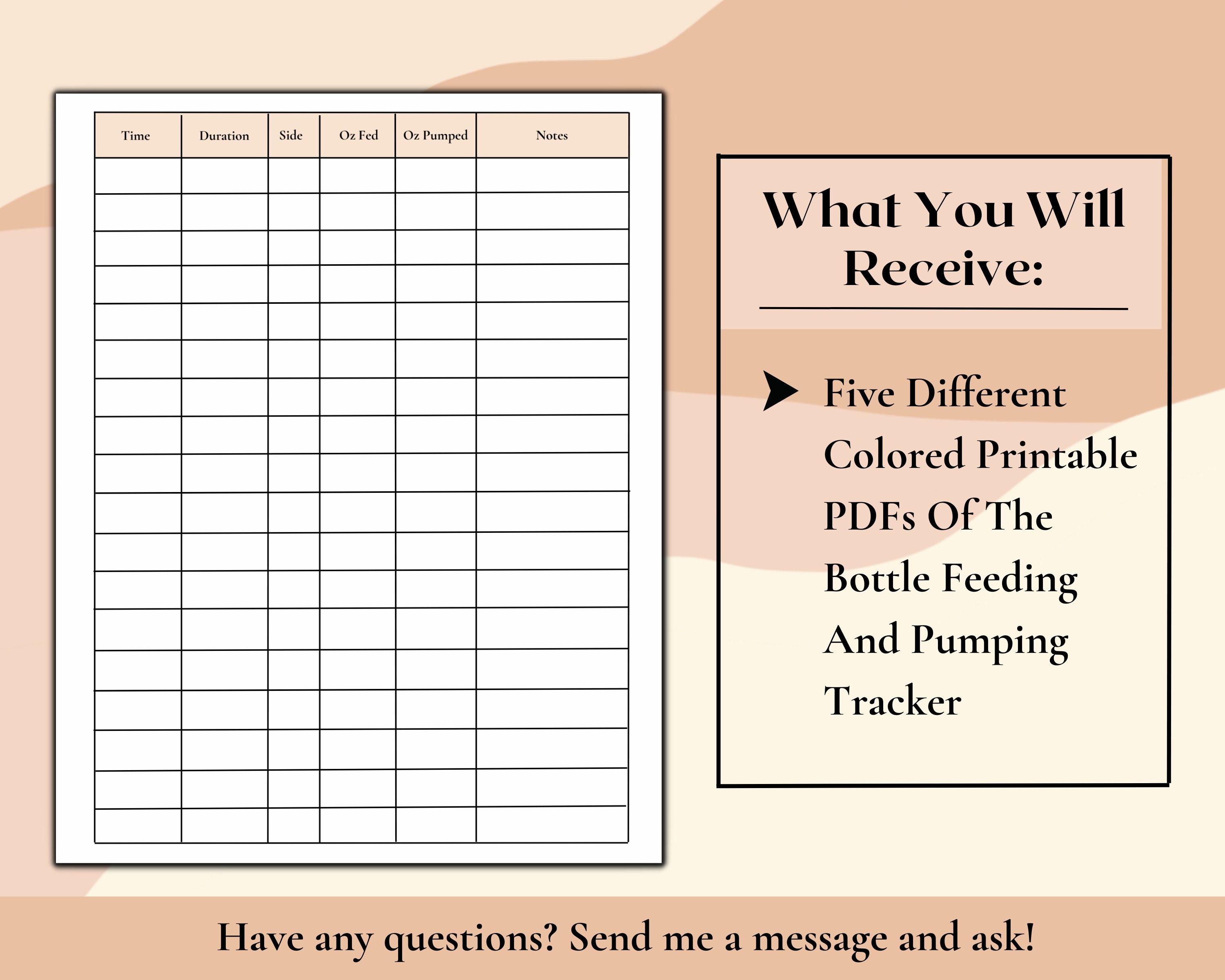 Bottle Feeding Log Printable Minimalist, Breast Pumping Tracker, Baby ...