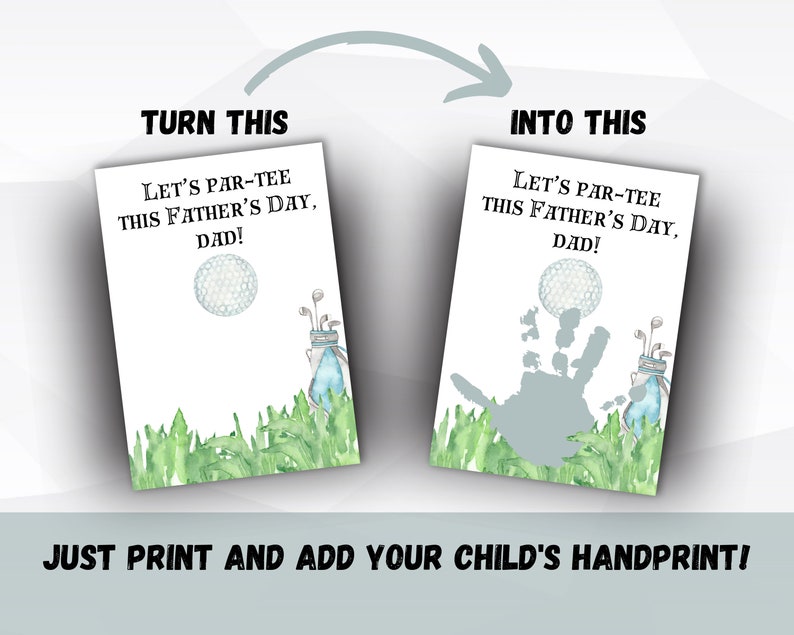 Father's Day Handprint Craft DIY Father's Day Card - Etsy