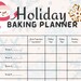 Holiday Baking Planner - Etsy