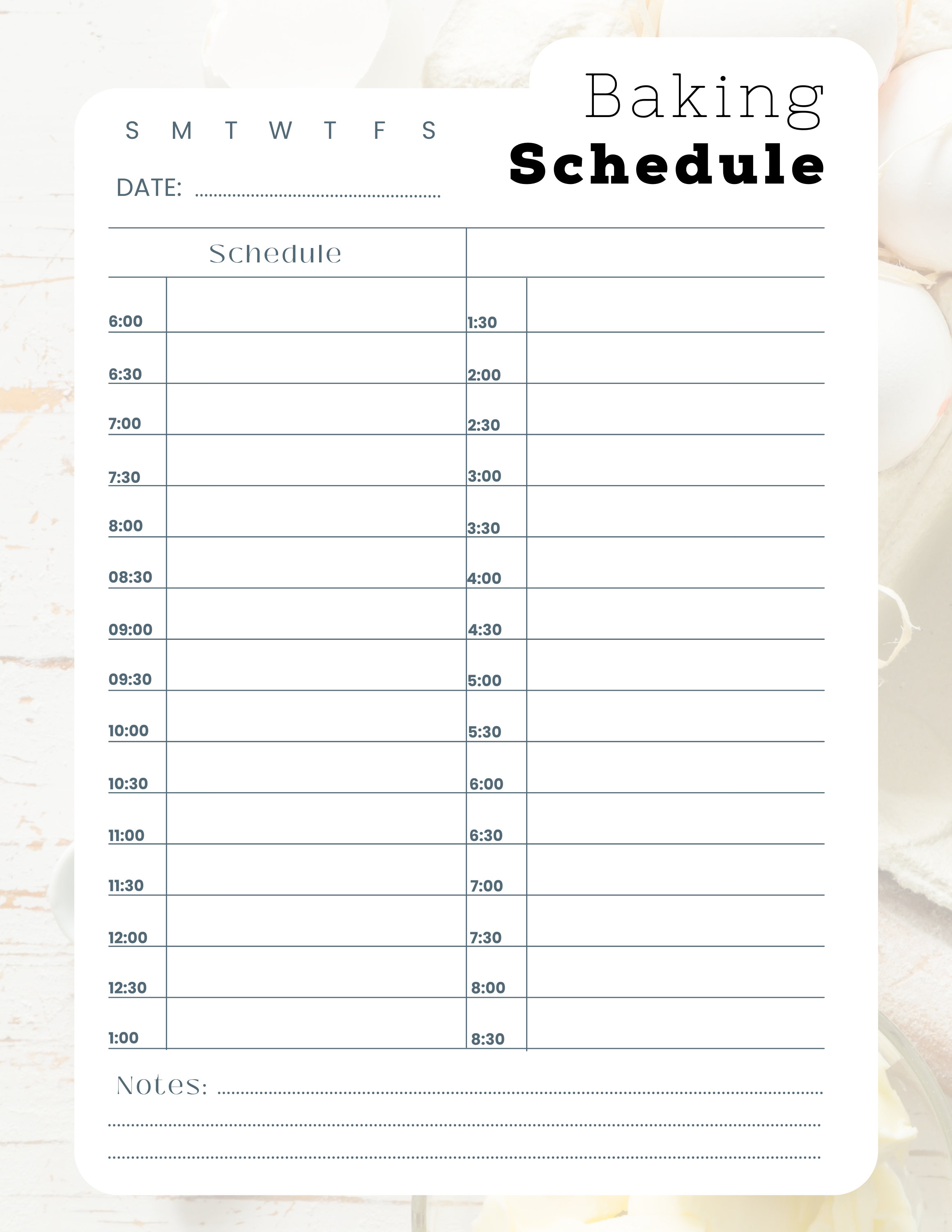 Baking Planner Version 1 - Etsy