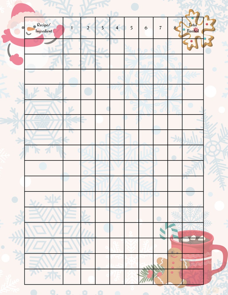 Holiday Baking Planner - Etsy
