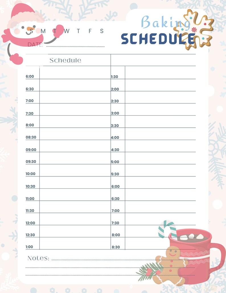 Holiday Baking Planner - Etsy