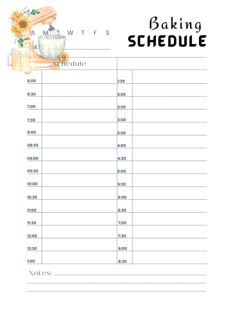 Baking Planner Version 2 - Etsy