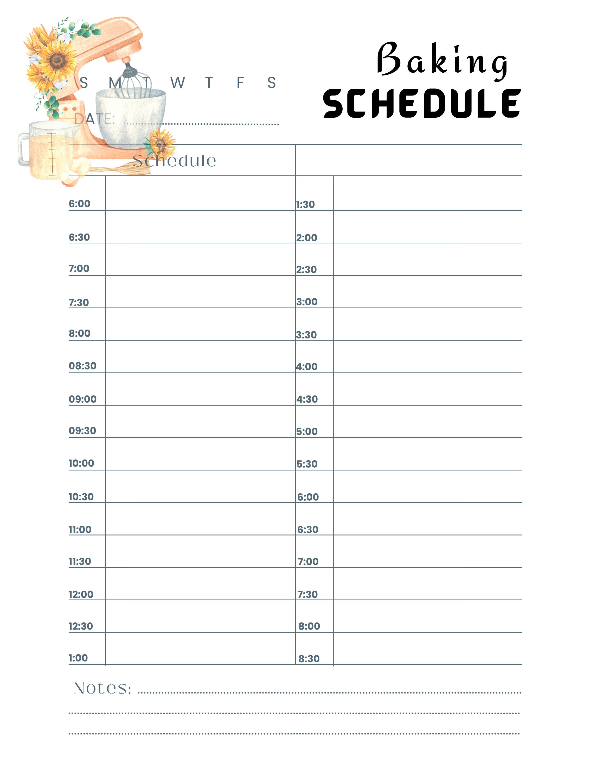 Baking Planner Version 2 - Etsy