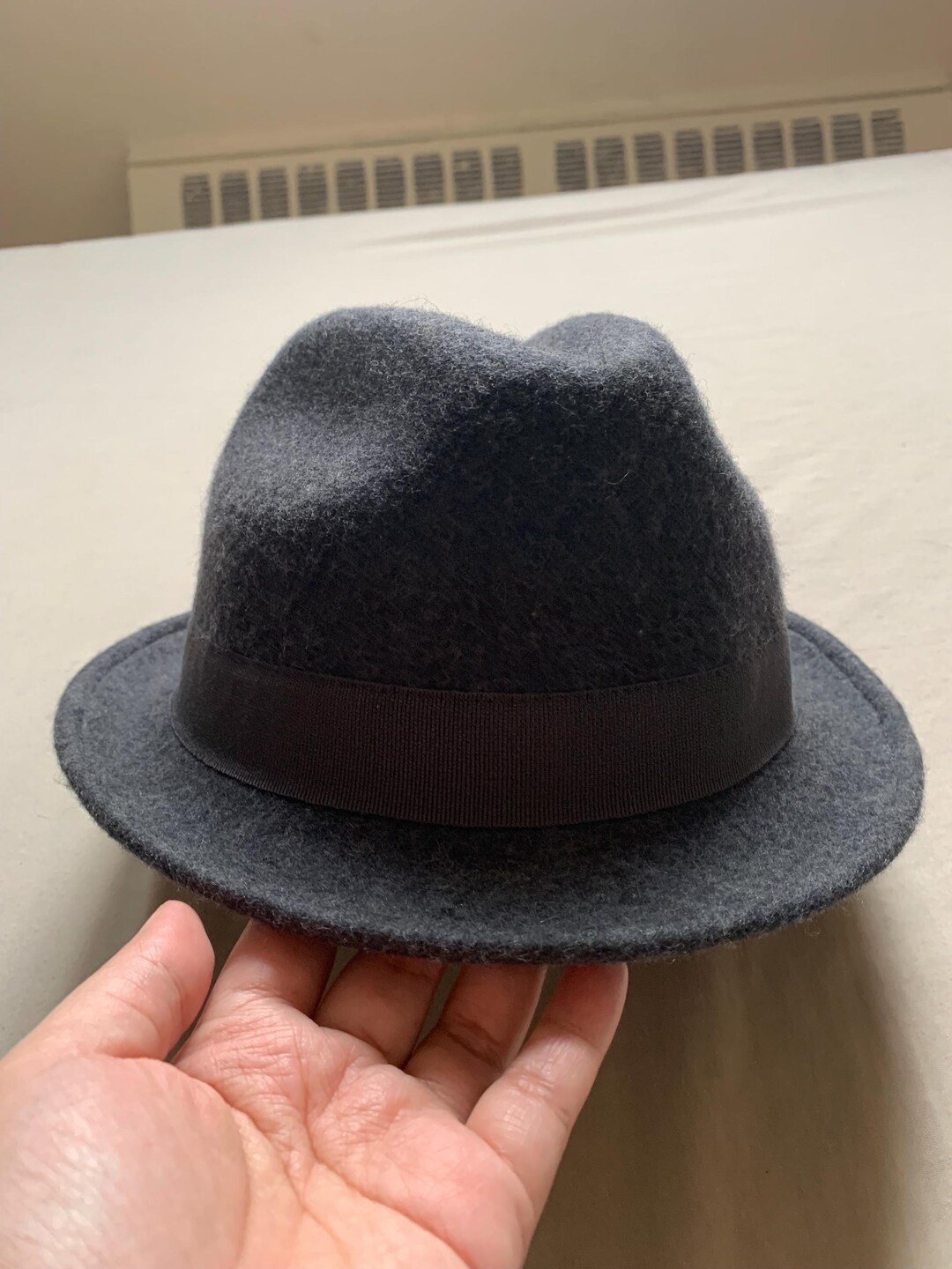 Vintage Gray XL Fedora Hat, Made in Italy, 100% Wool - Etsy