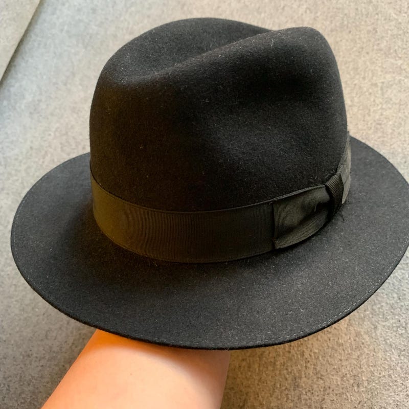 Black Fedora Hat - Etsy
