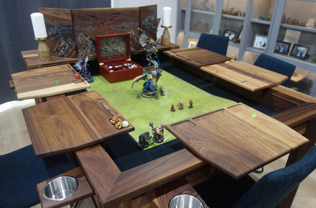 Vaulted Board Game Table – Custom Gaming & Dining Table With Magnetic ...