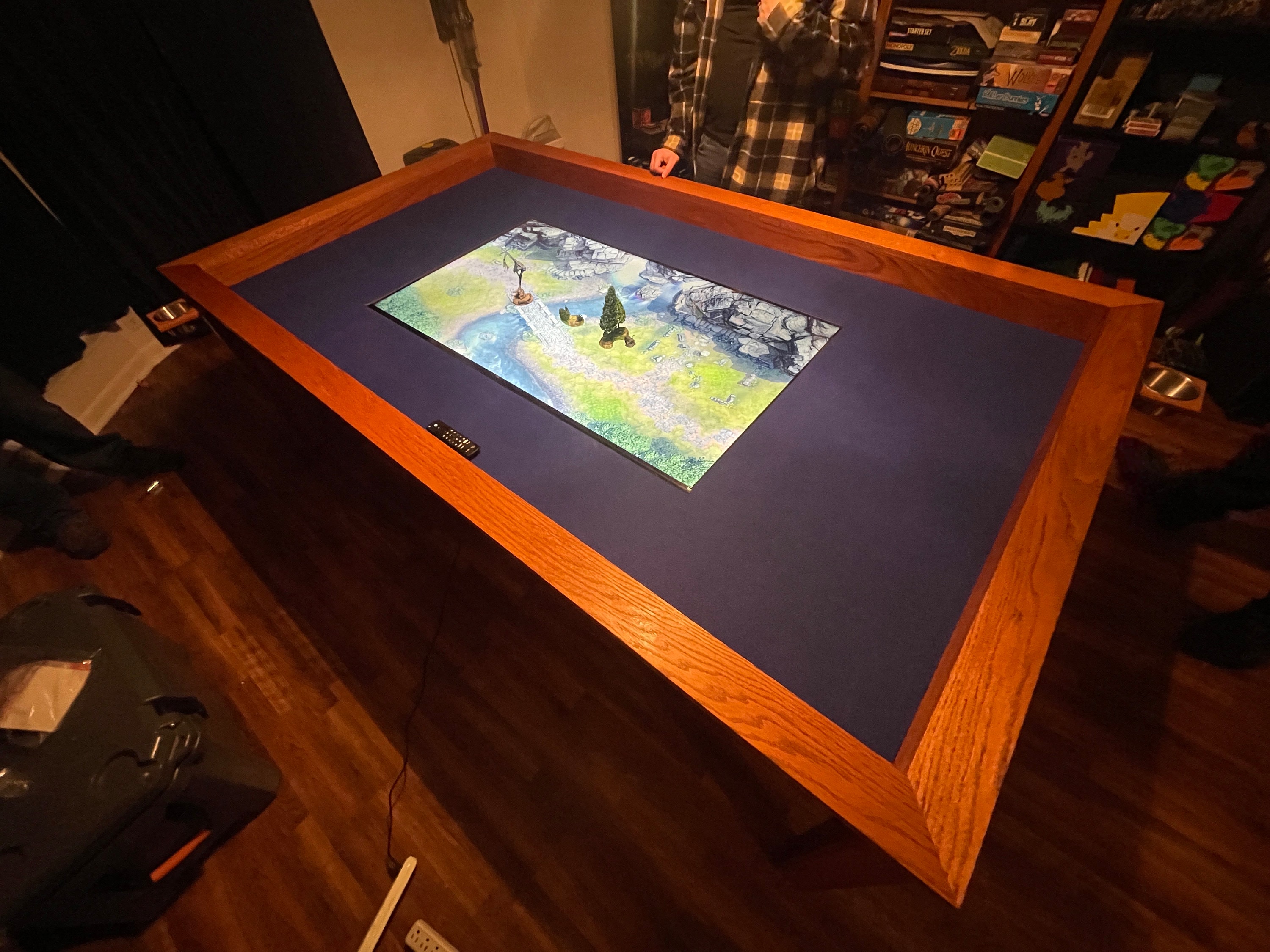 Hand Built Board Game Table With TV Vault, DND, Roleplaying - Etsy