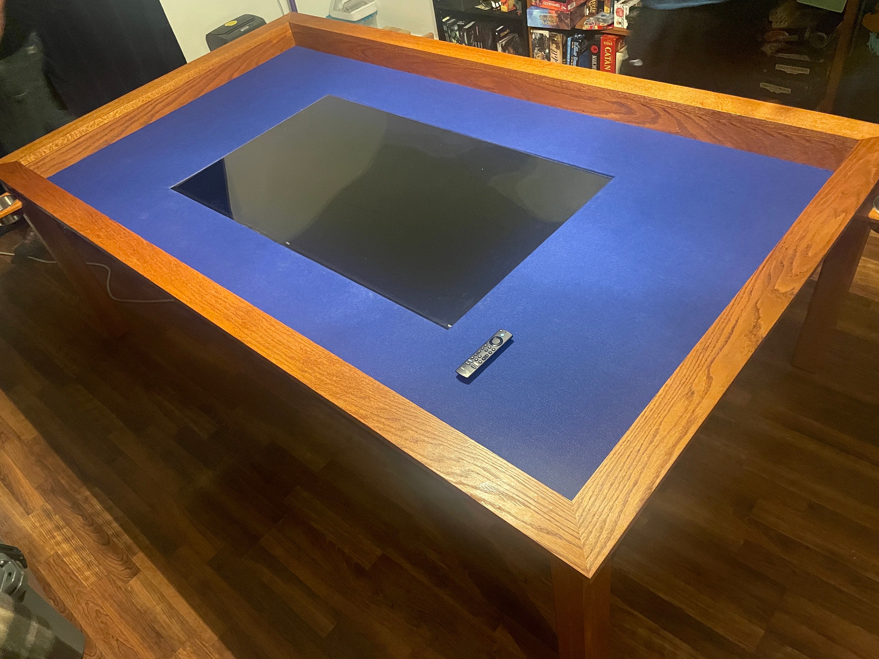 The Tech Hero. Vaulted Game Table With a Tv in the Vault Custom Board ...
