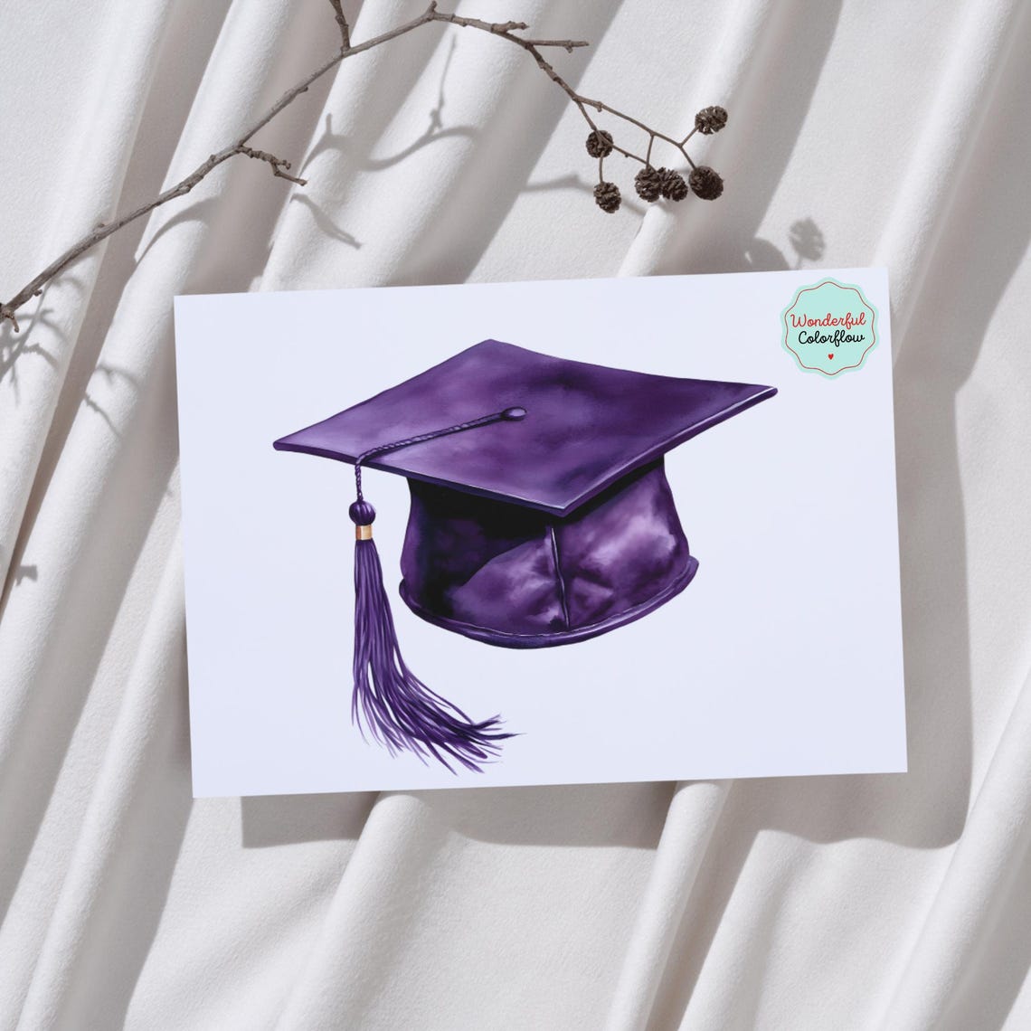 Graduation Day Purple Edition Watercolor Clipart – Purple Gown ...