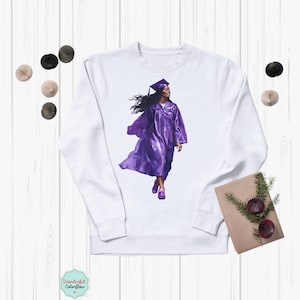 Graduation Day Purple Edition Watercolor Clipart – Purple Gown ...
