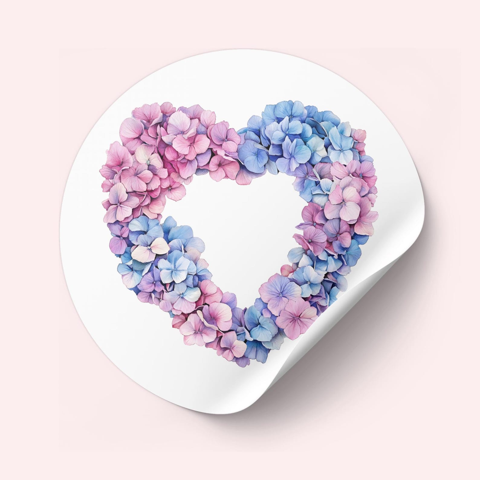 Hydrangea Hearts Clipart – Watercolor Floral Hearts for Wedding Invites ...