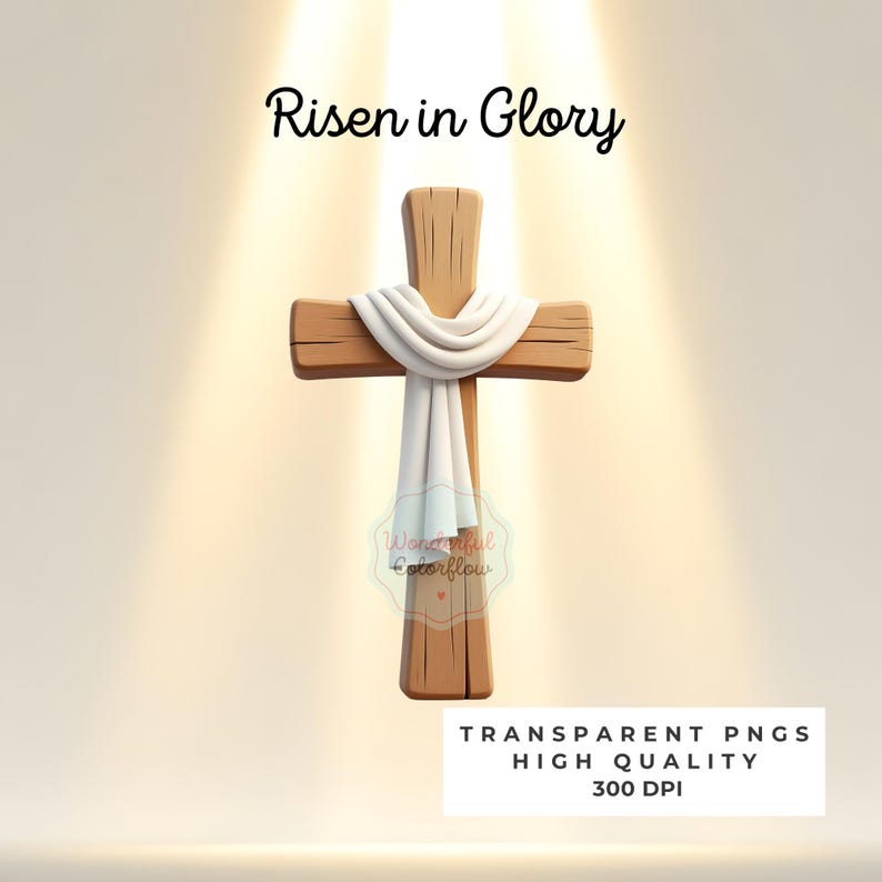 Easter Resurrection Christian Clipart, Cute Jesus, Cross, Lamb & Bible ...
