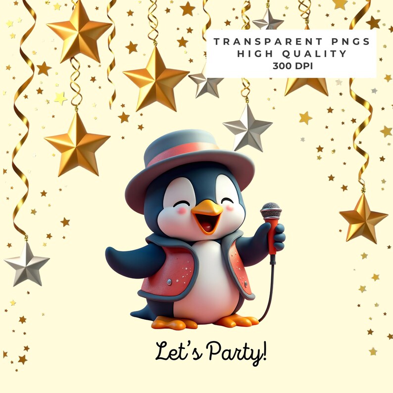 New Year Penguins Clipart, Cute Arctic Winter Party PNG, 2026 New Year ...