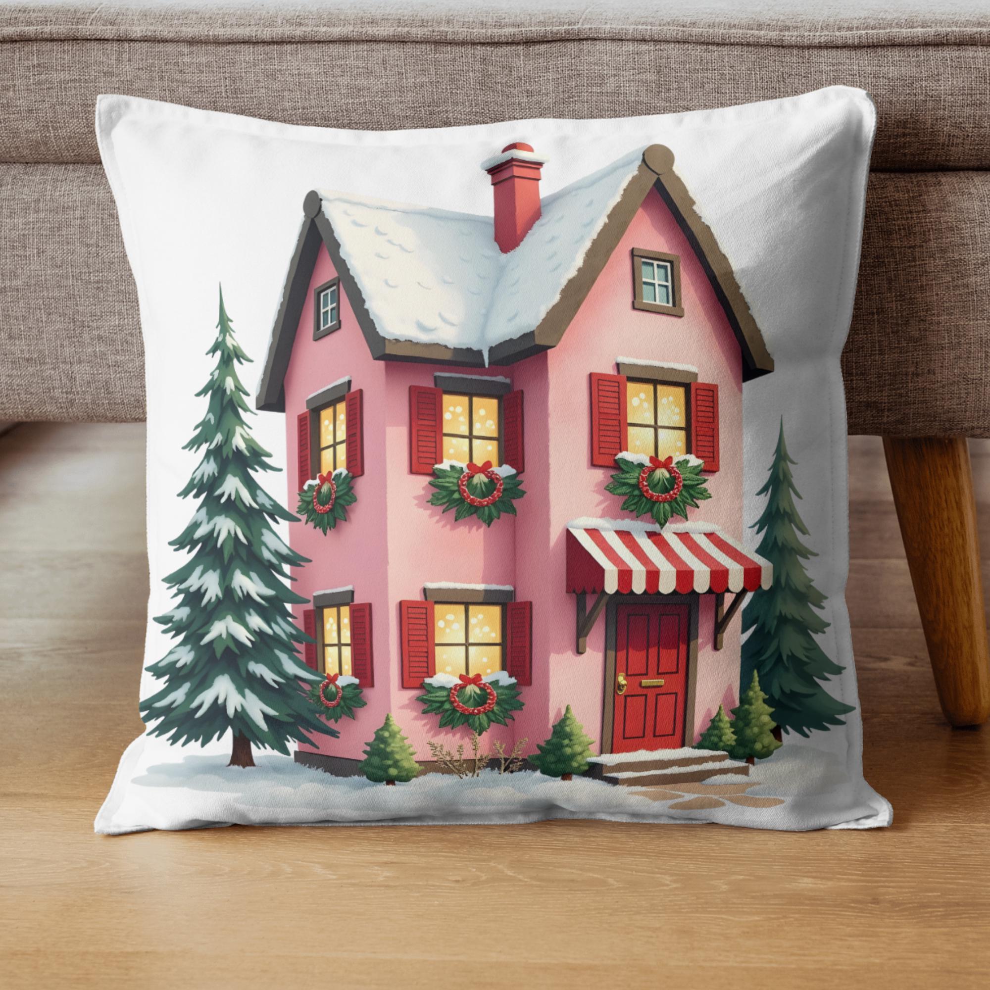 Christmas Houses Clipart Set| Colorful Holiday Village, Snowy Winter ...