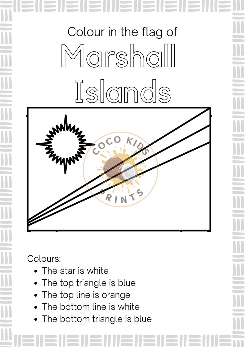 Pacific Flags Colouring Pages Printable for Kids PDF File Instant ...