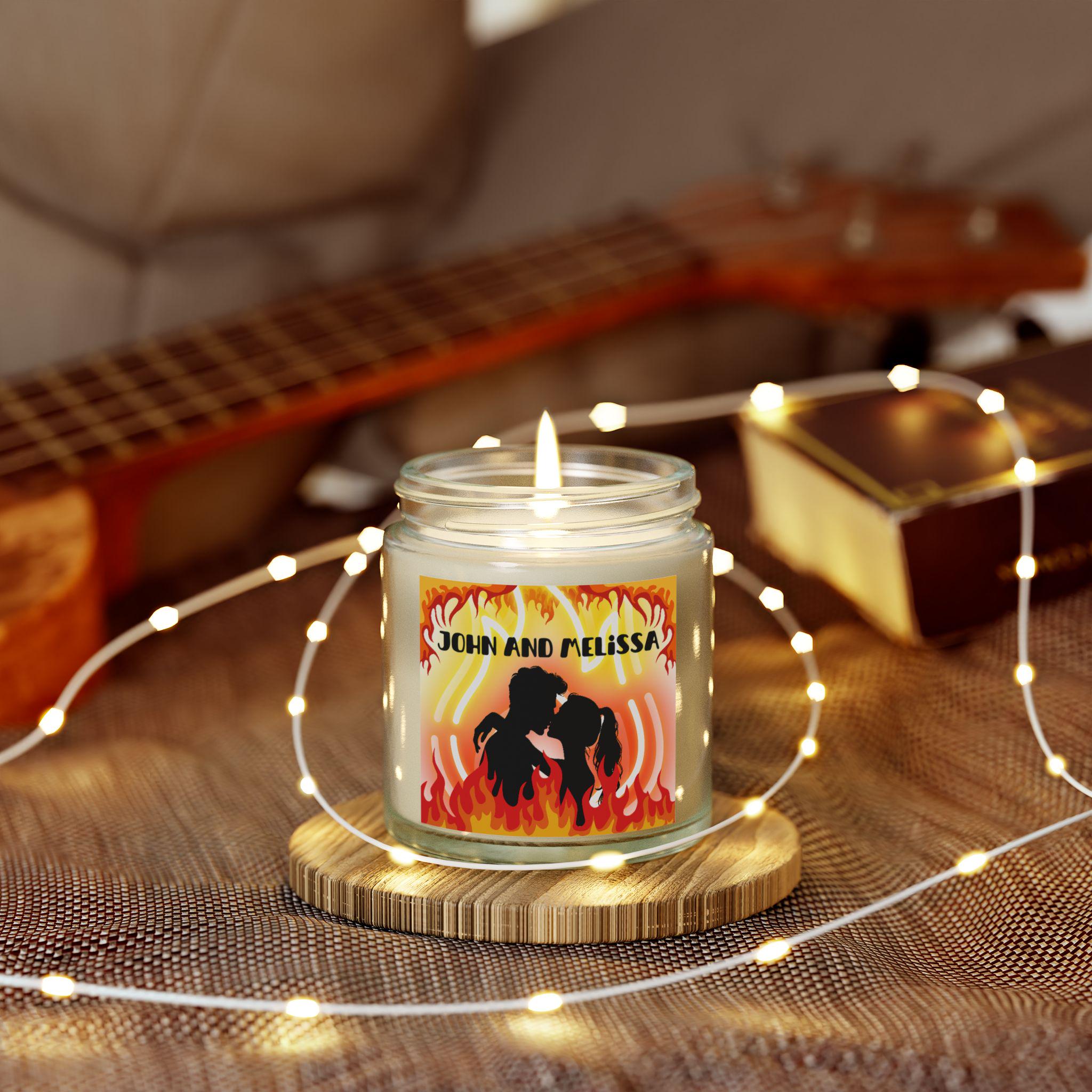 Custom Romantic Couple Scented Candles, Personalized Gift for Weddings ...