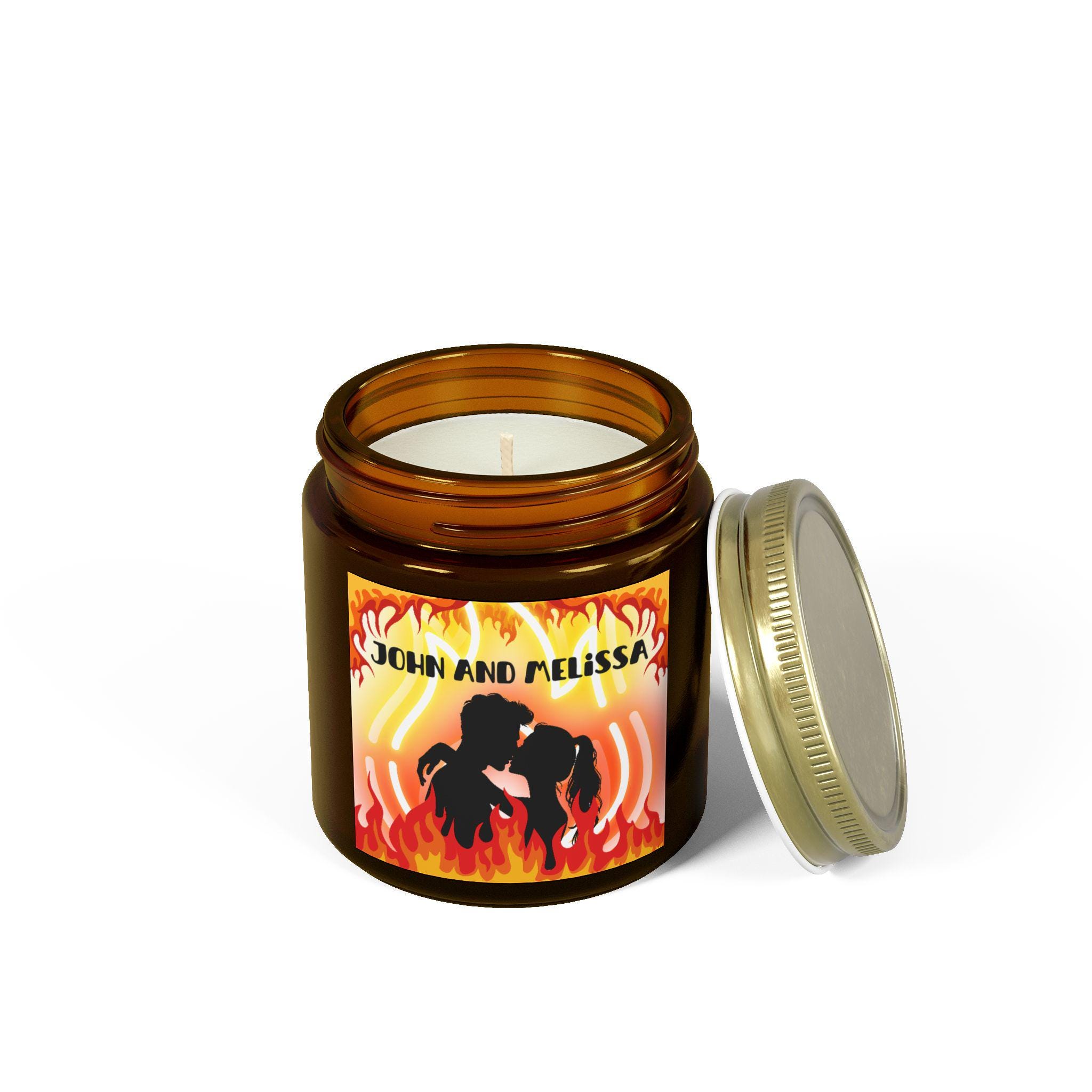 Custom Romantic Couple Scented Candles, Personalized Gift for Weddings ...