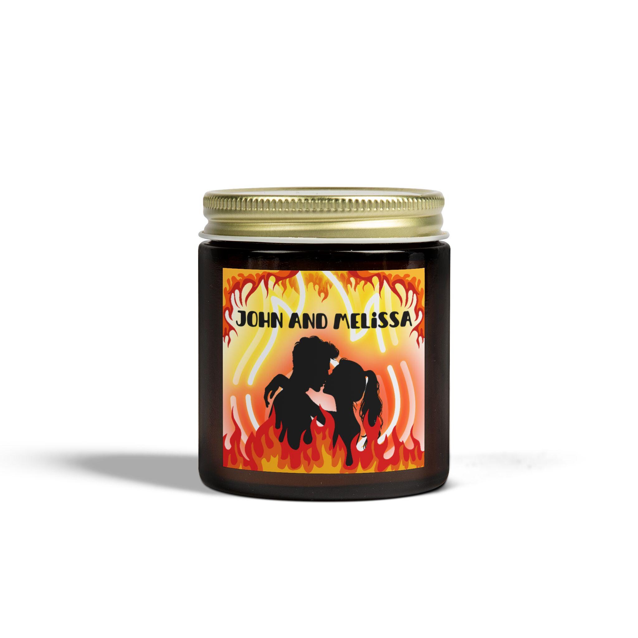 Custom Romantic Couple Scented Candles, Personalized Gift for Weddings ...
