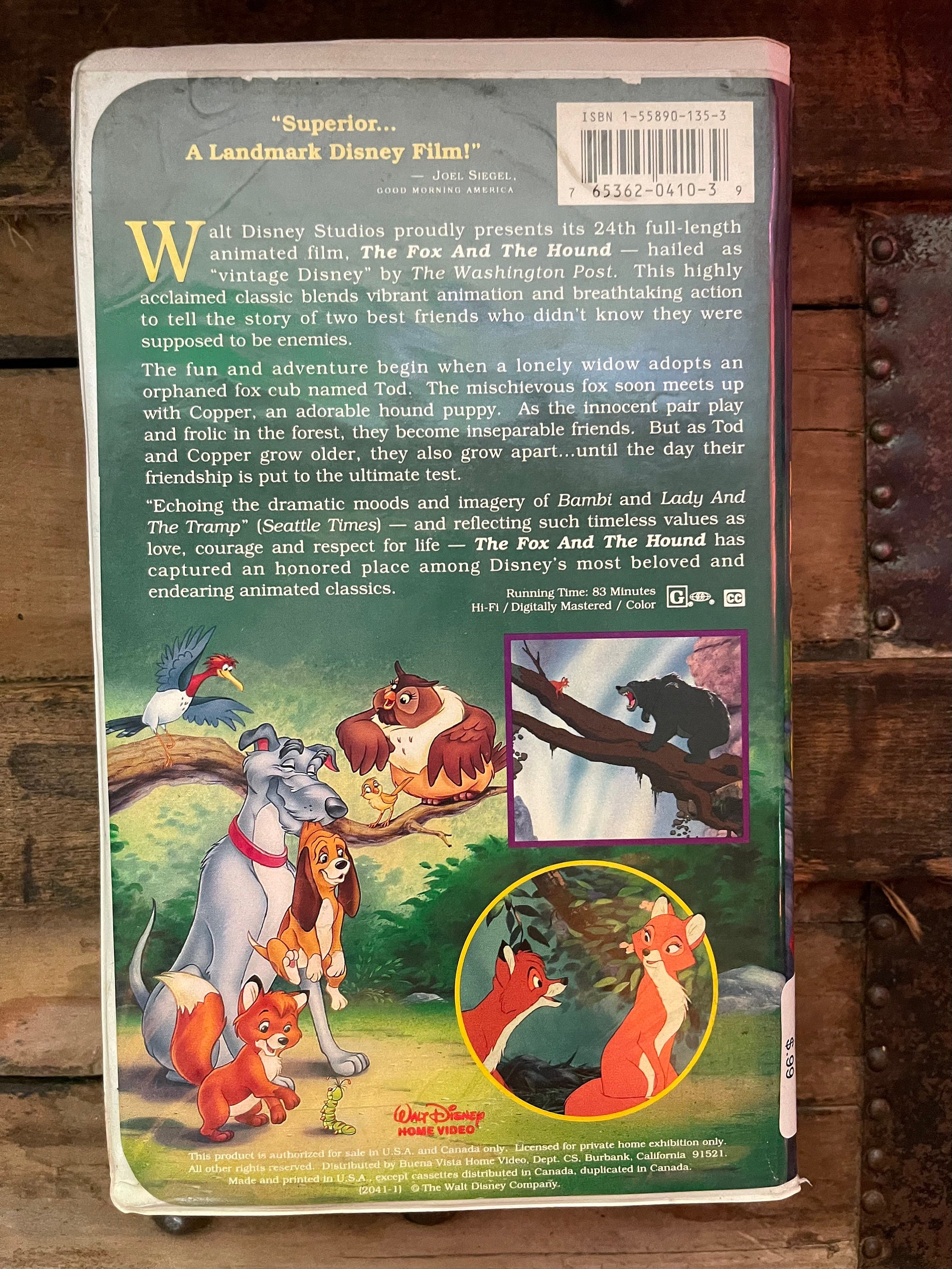 Walt Disneys the Fox and the Hound VHS - Etsy UK