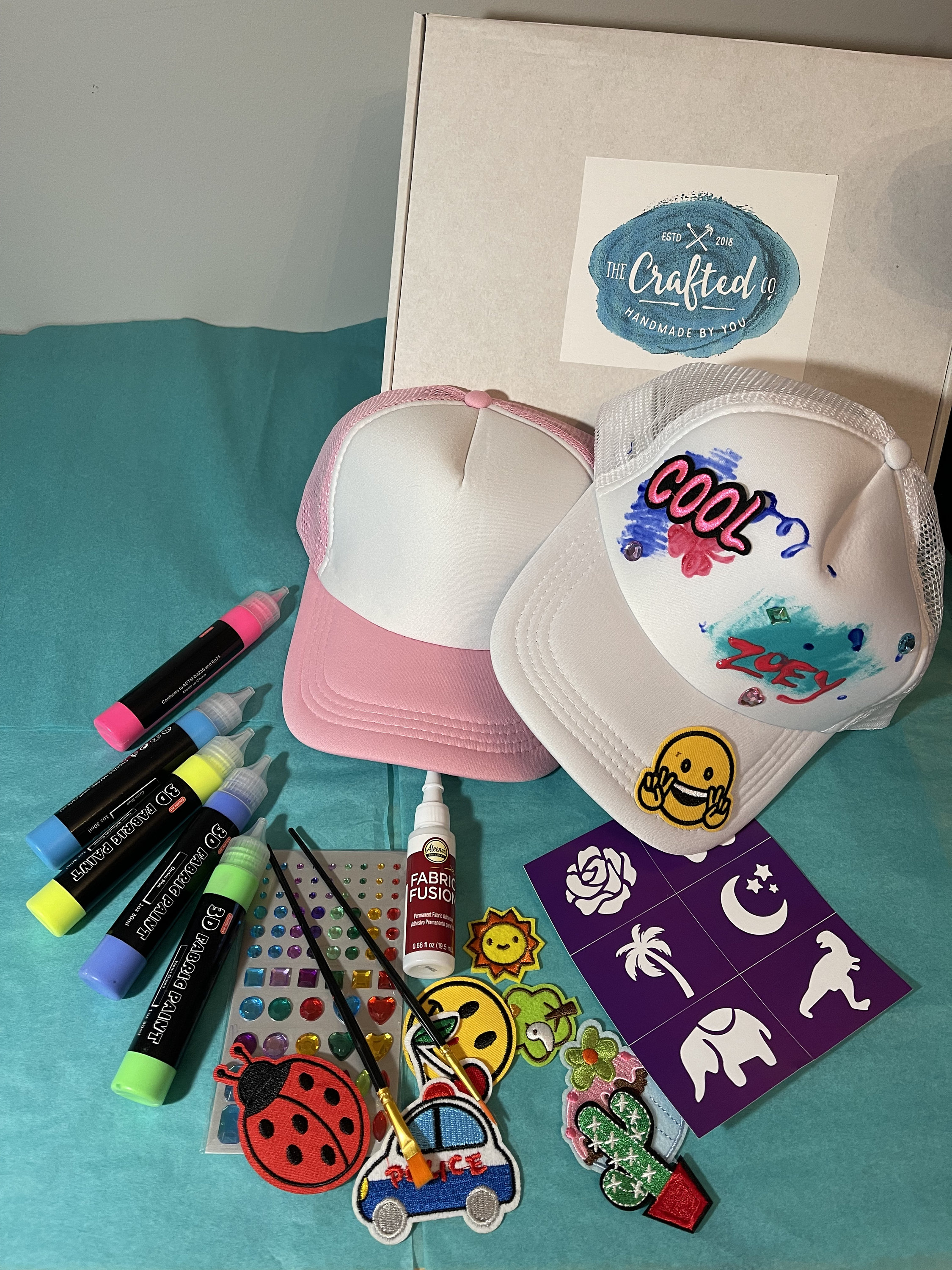 Kids DIY Hat Craft Kit – Party Activity Box for Girls and Boys (6 Hats ...