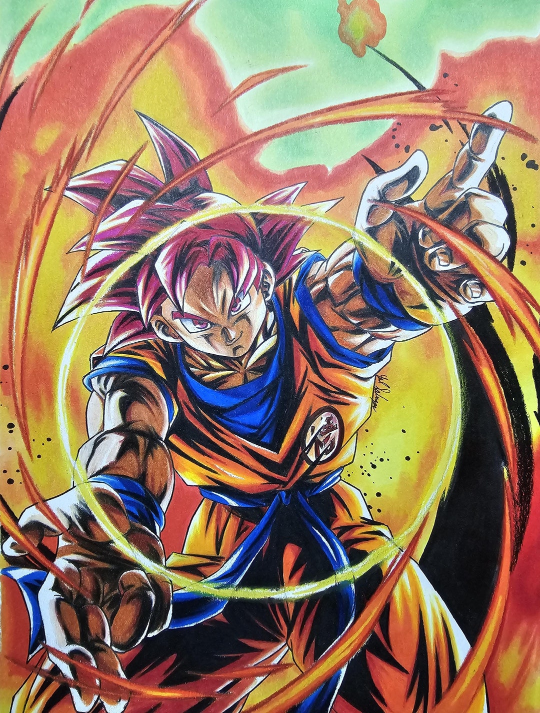 Goku's God Bind, 16x20 Print - Etsy