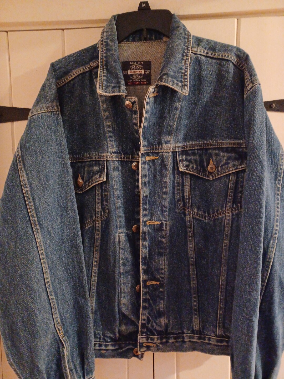 Vintage Bugle Boy Mens Blue Denim Jacket SIZE 2XLARGE - Etsy