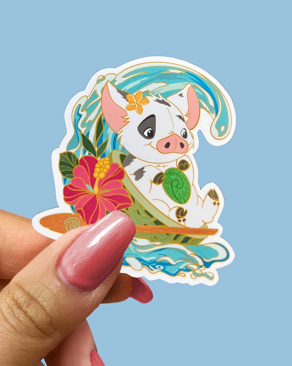 Pua Sticker Disney Moana Sticker Classic Disney Gift Cellphone Decals ...
