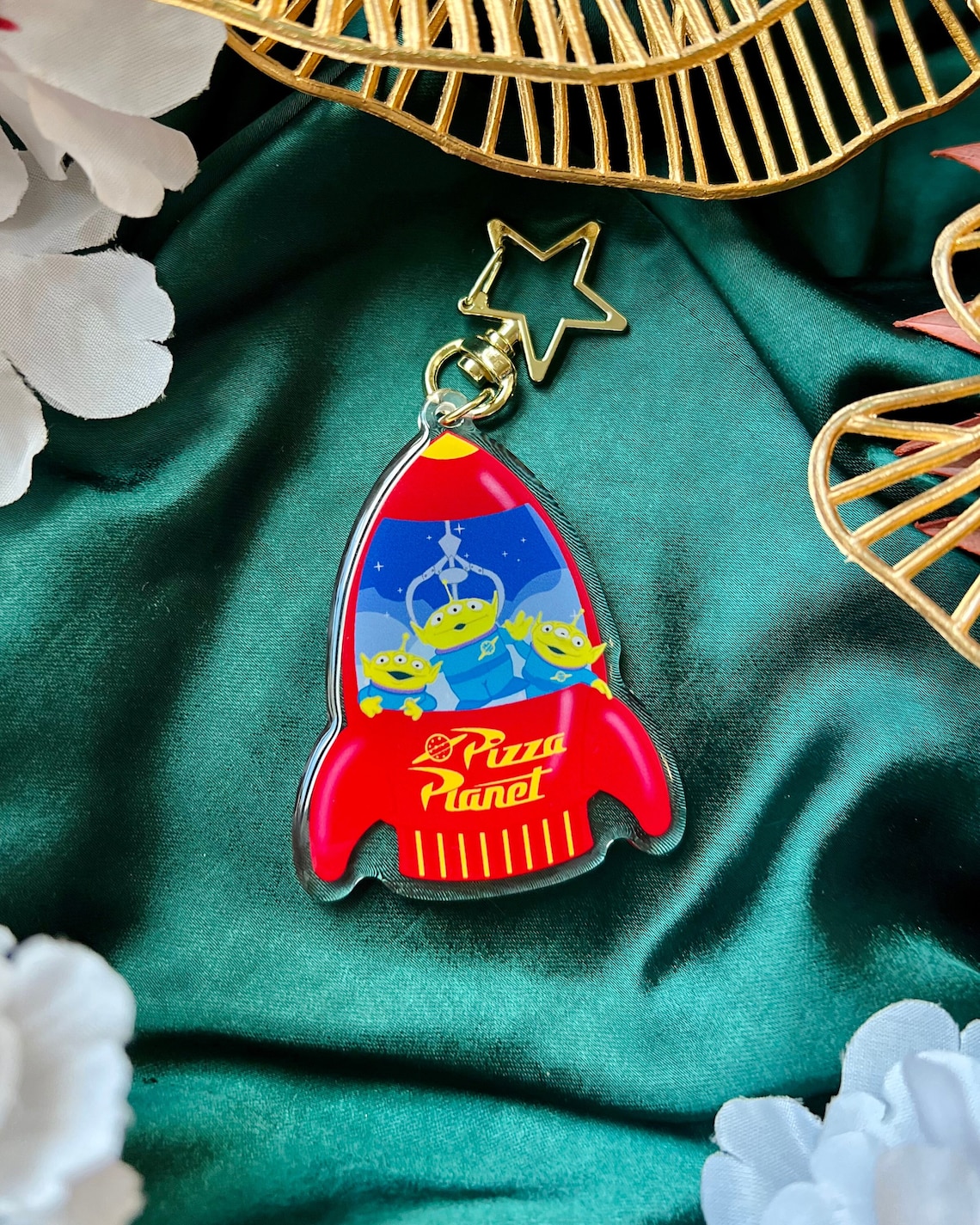 Aliens Toy Story Pizza Planet Keychain Pixar Keychain Bag Charm the ...