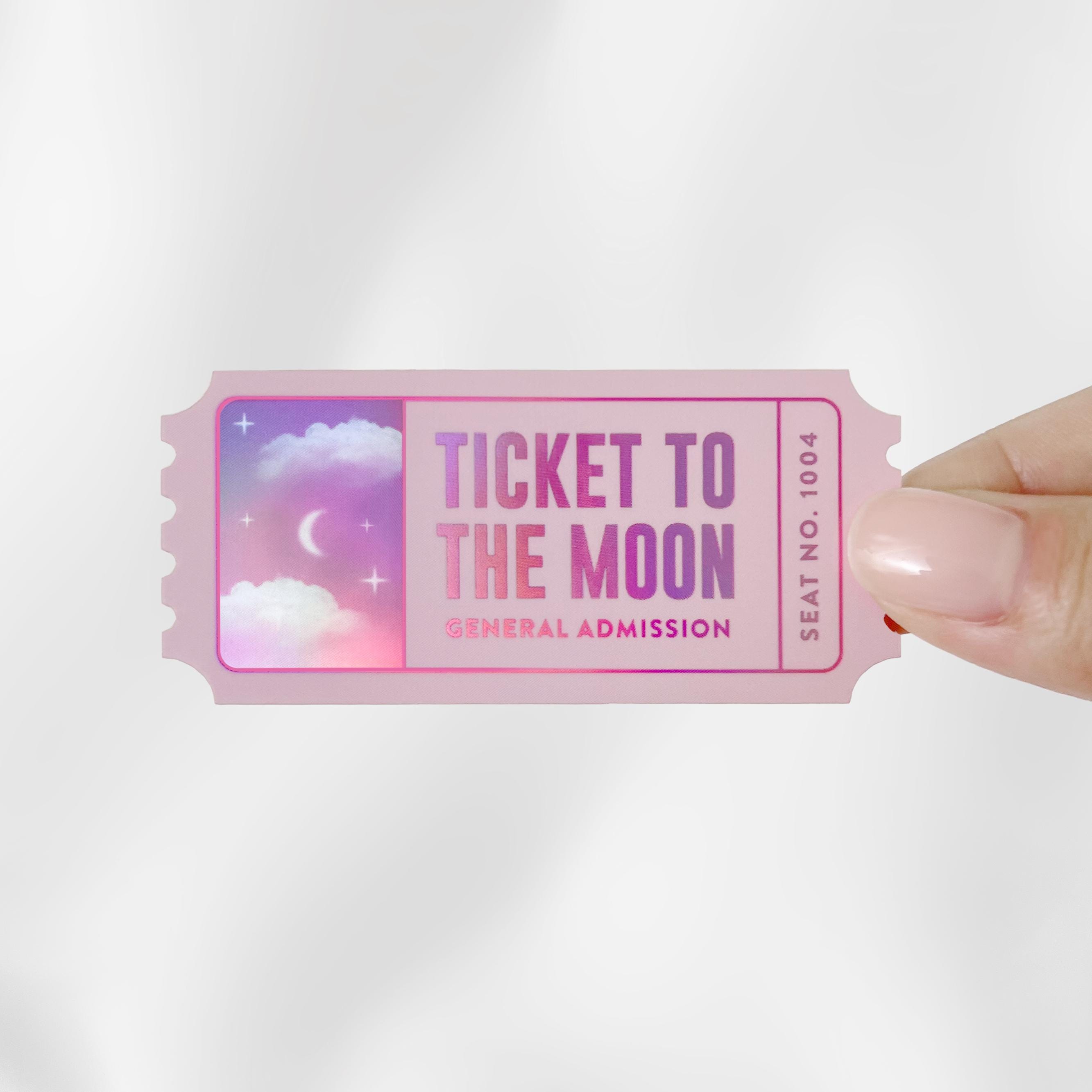 Holographic Ticket to Nowhere Vinyl Sticker | Cute Kawaii Gift ...