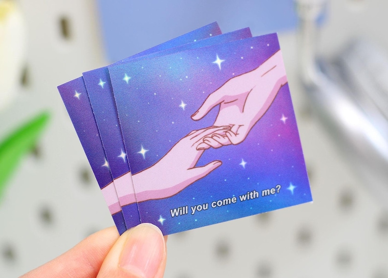 Holographic Sticker Lofi Retro Anime Star Sky Romantic | Cute Kawaii ...
