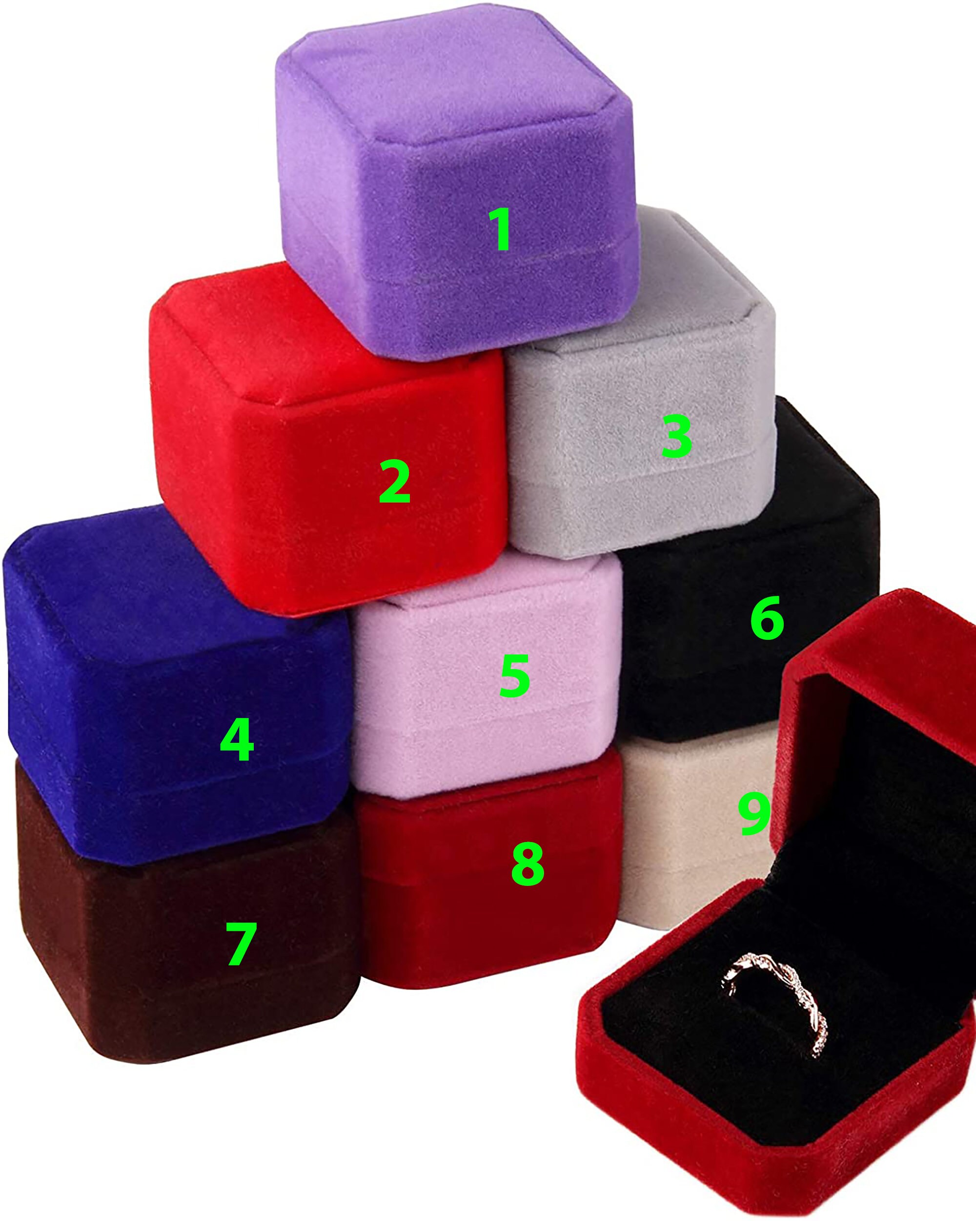 Ring Box (pu,flannel)（order Only Ring Box Does Not Ship） - Etsy