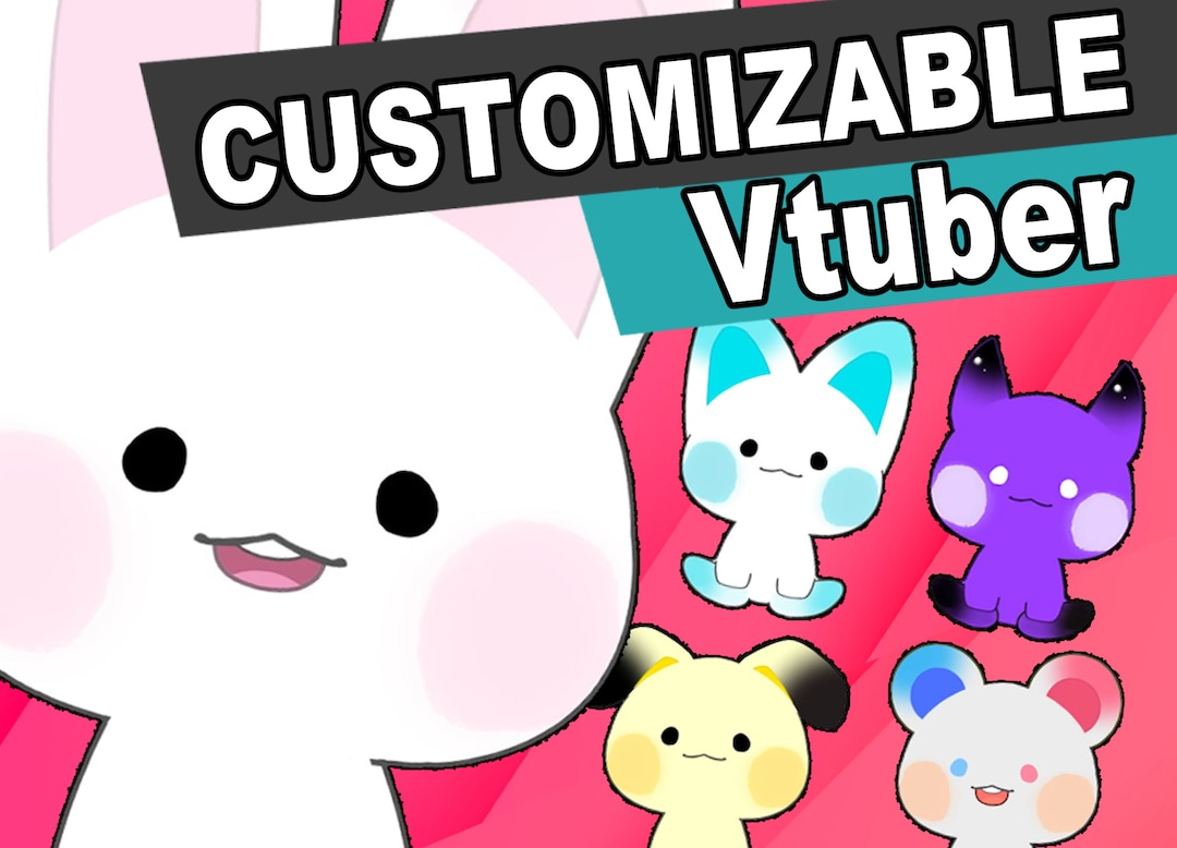 Customizable Vtuber Avatar - Bunny, Cat, Bear, Dog, Horn Avatar - Fully ...