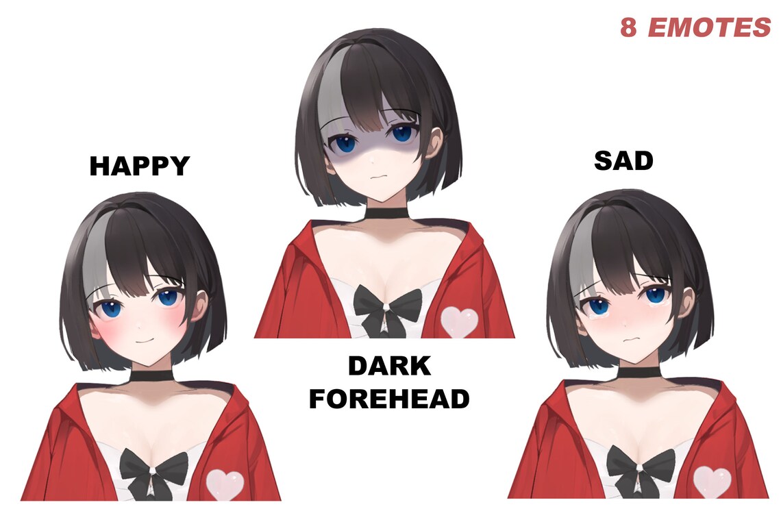 Customizable Vtuber 4 Different Hair Styles 3 Different - Etsy Canada