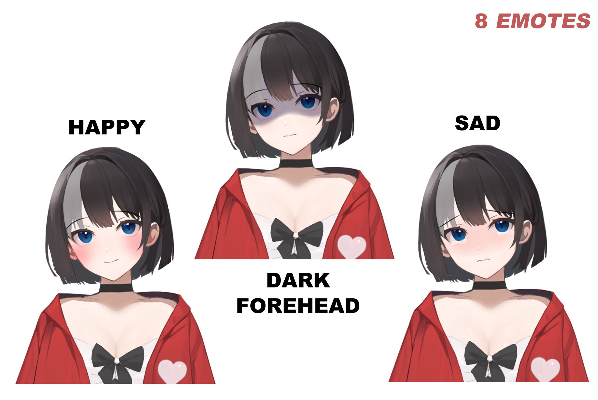 Customizable Vtuber 4 Different Hair Styles 3 Different - Etsy Canada