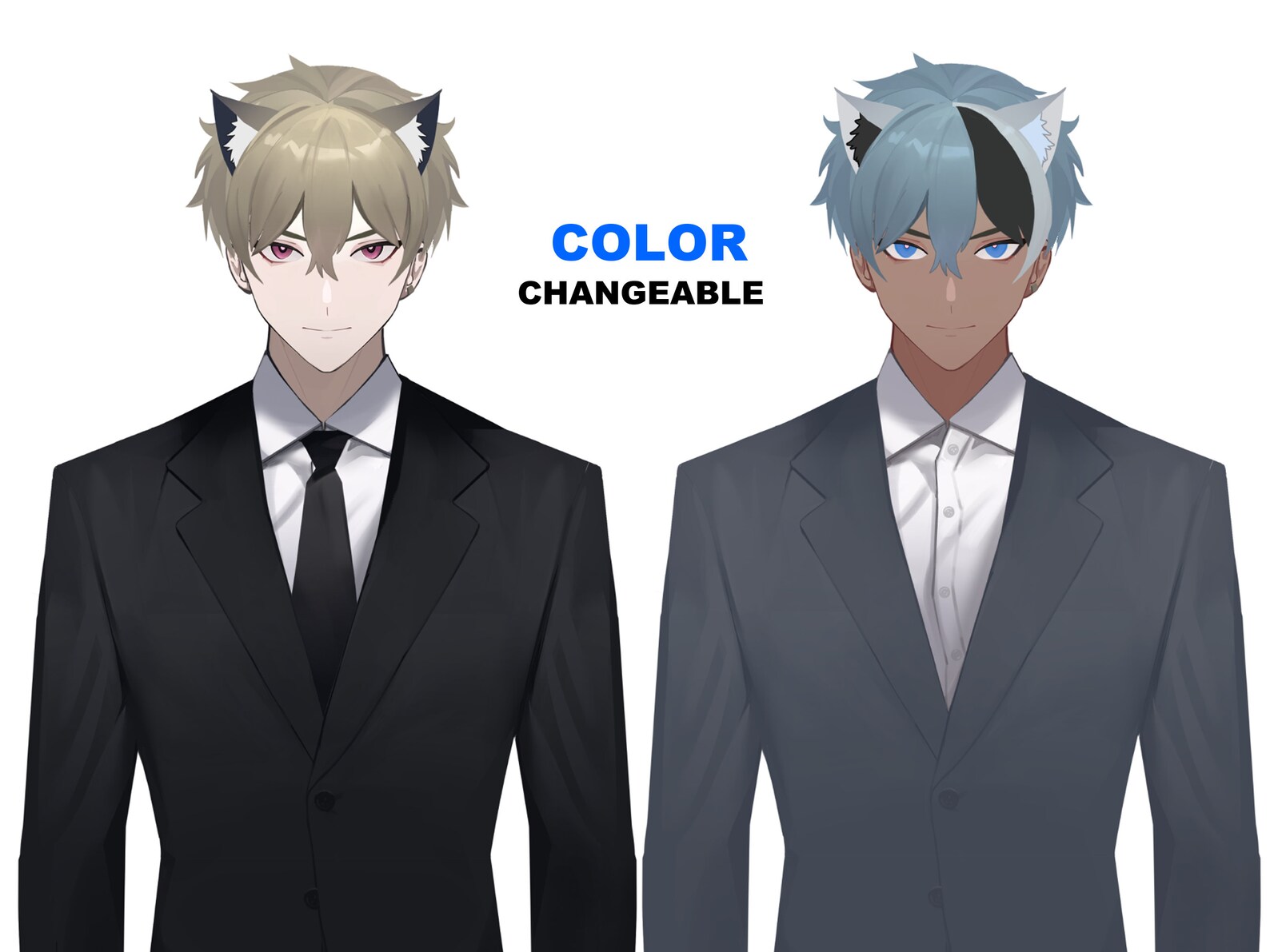 Premade Vtuber Color Customizable 4 Toggle Switches 1 - Etsy Canada